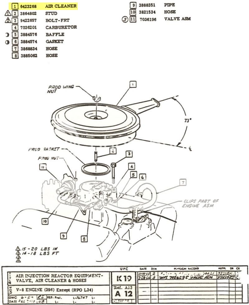 66 396 air cleaner | Team Chevelle