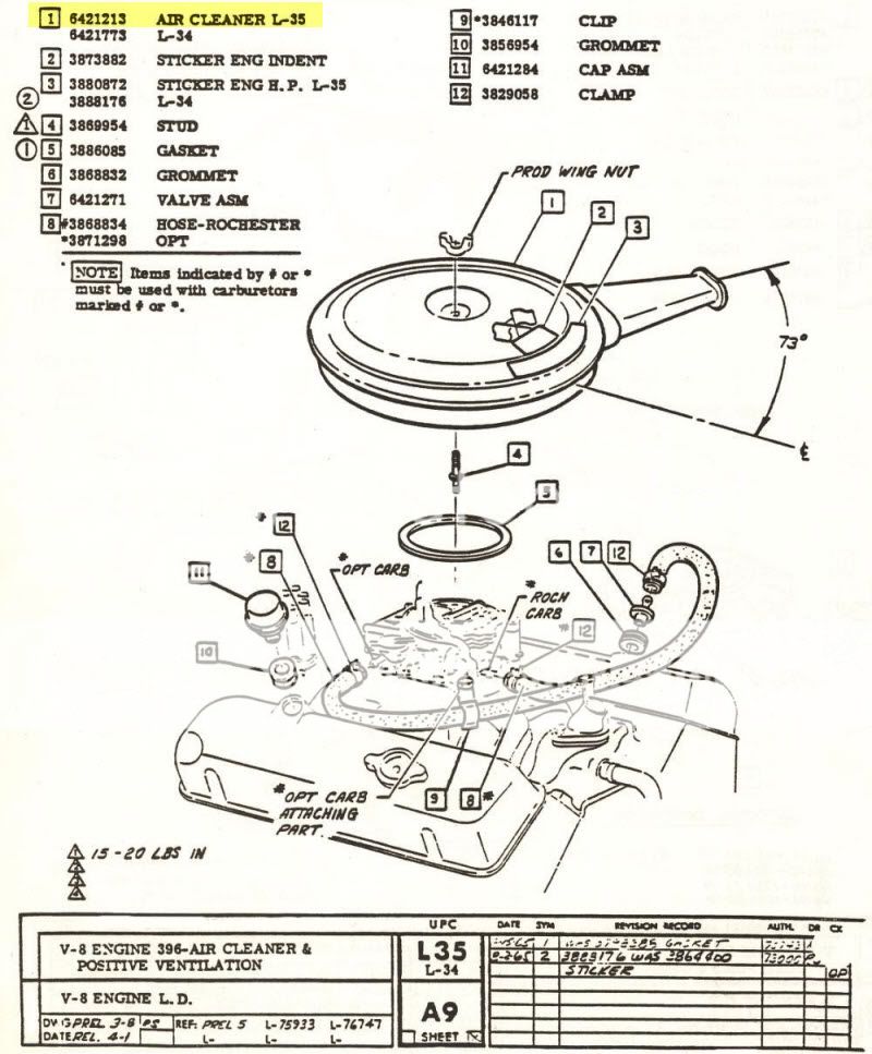66 396 air cleaner | Team Chevelle