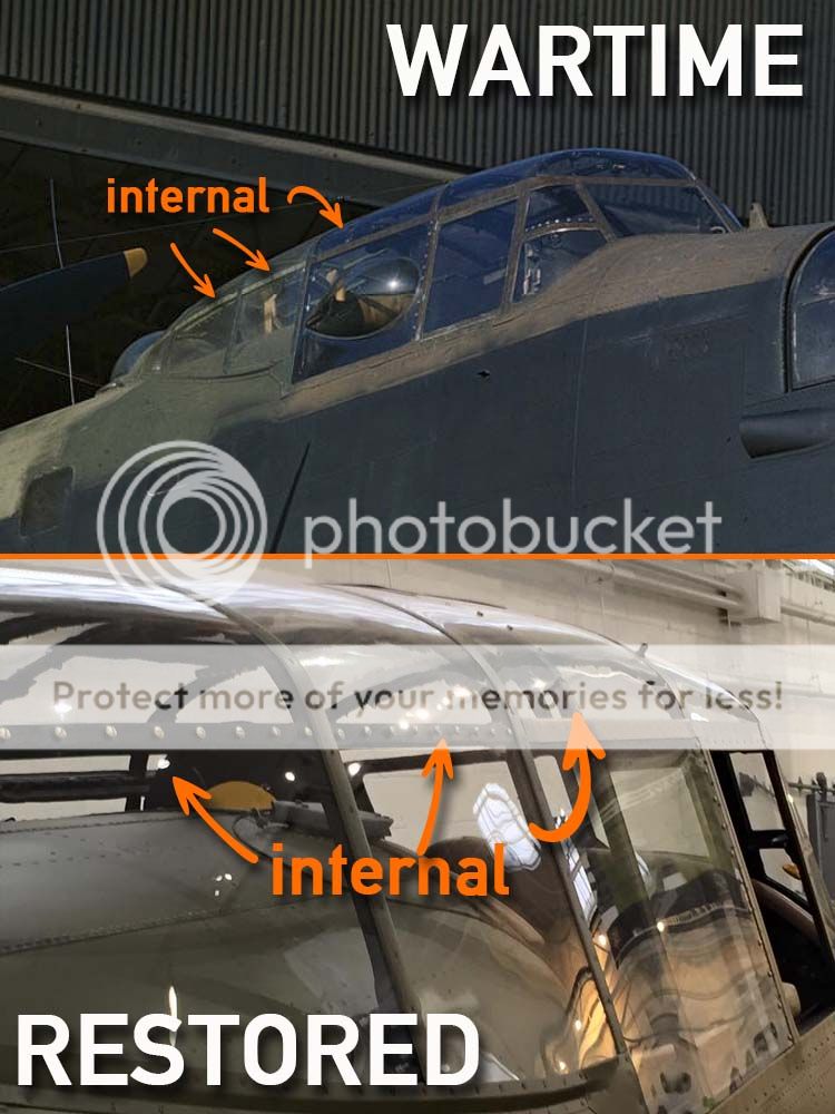 Avro Lancaster canopy framing - internal or external? - Aircraft WWII ...